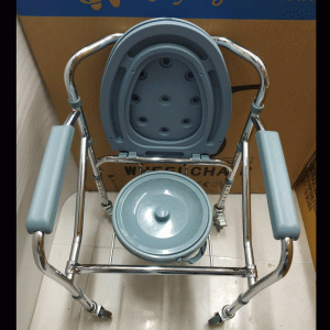 Height Adjustable Commode Wheelchair - Techno Health
