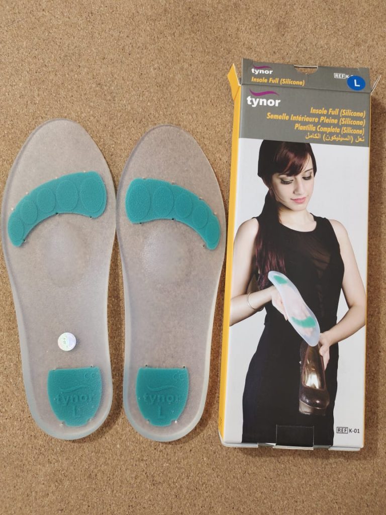 Tynor K-01 Insole Heel Cushion Full Silicon (Pair) - Techno Health