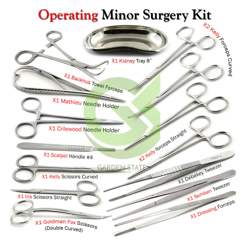 Operating Minor Surgical Instruments Tray Medical Scissors Dressing ...